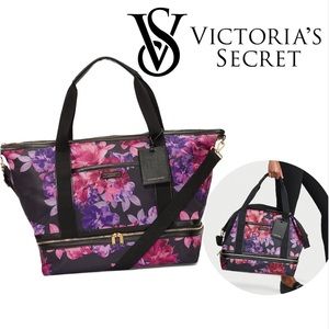 Victoria's Secret | Bags | Victorias Secret Pink Floral Getaway ...